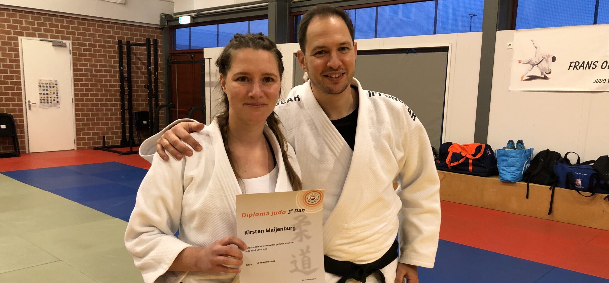 Kirsten Maijenburg slaagt voor haar judograad 3e dan - Judo Ryu Rijkse
